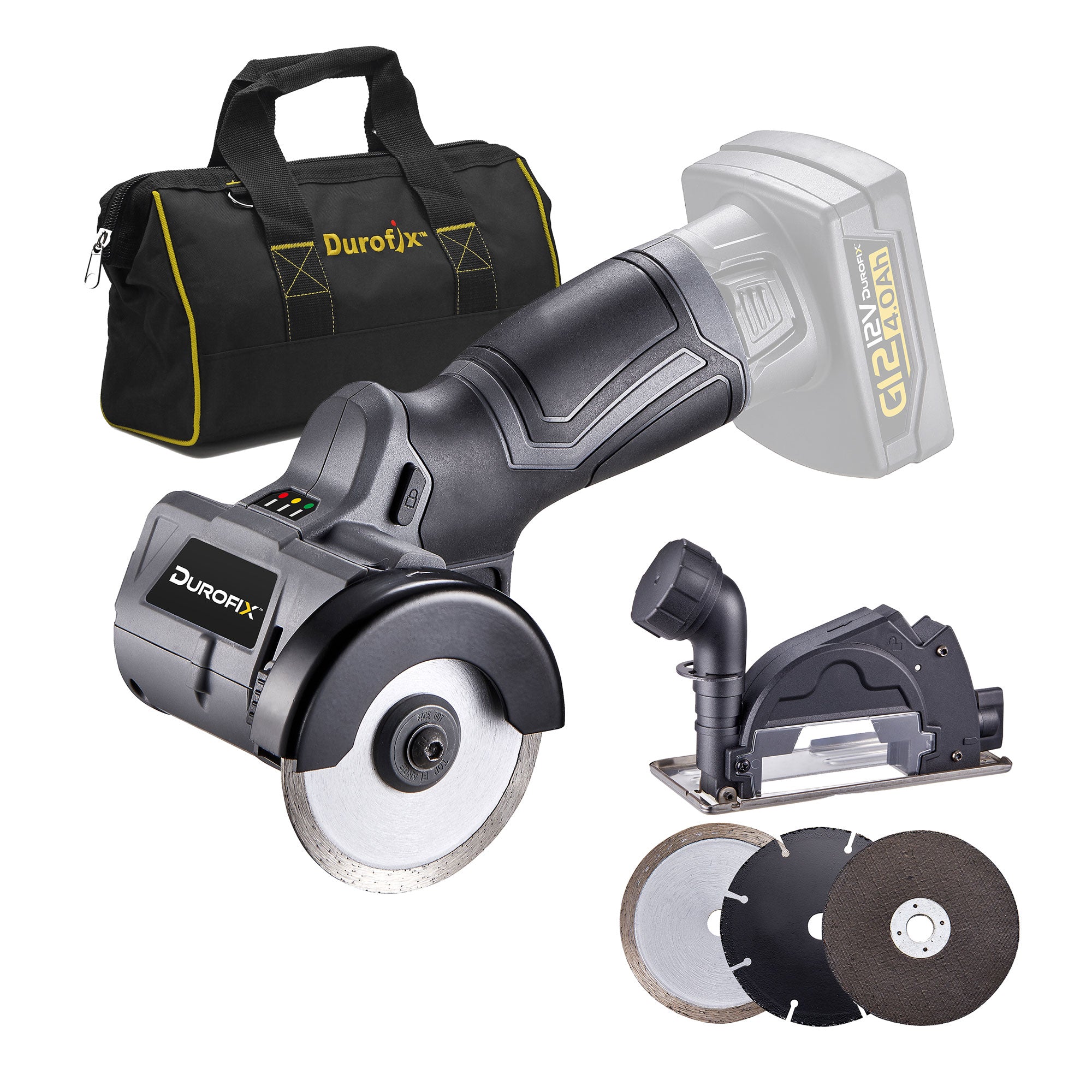 Durofix RC1222-TG G12 Cordless 3" Compact Cut-Off Tool, 20,000 RPM, w/