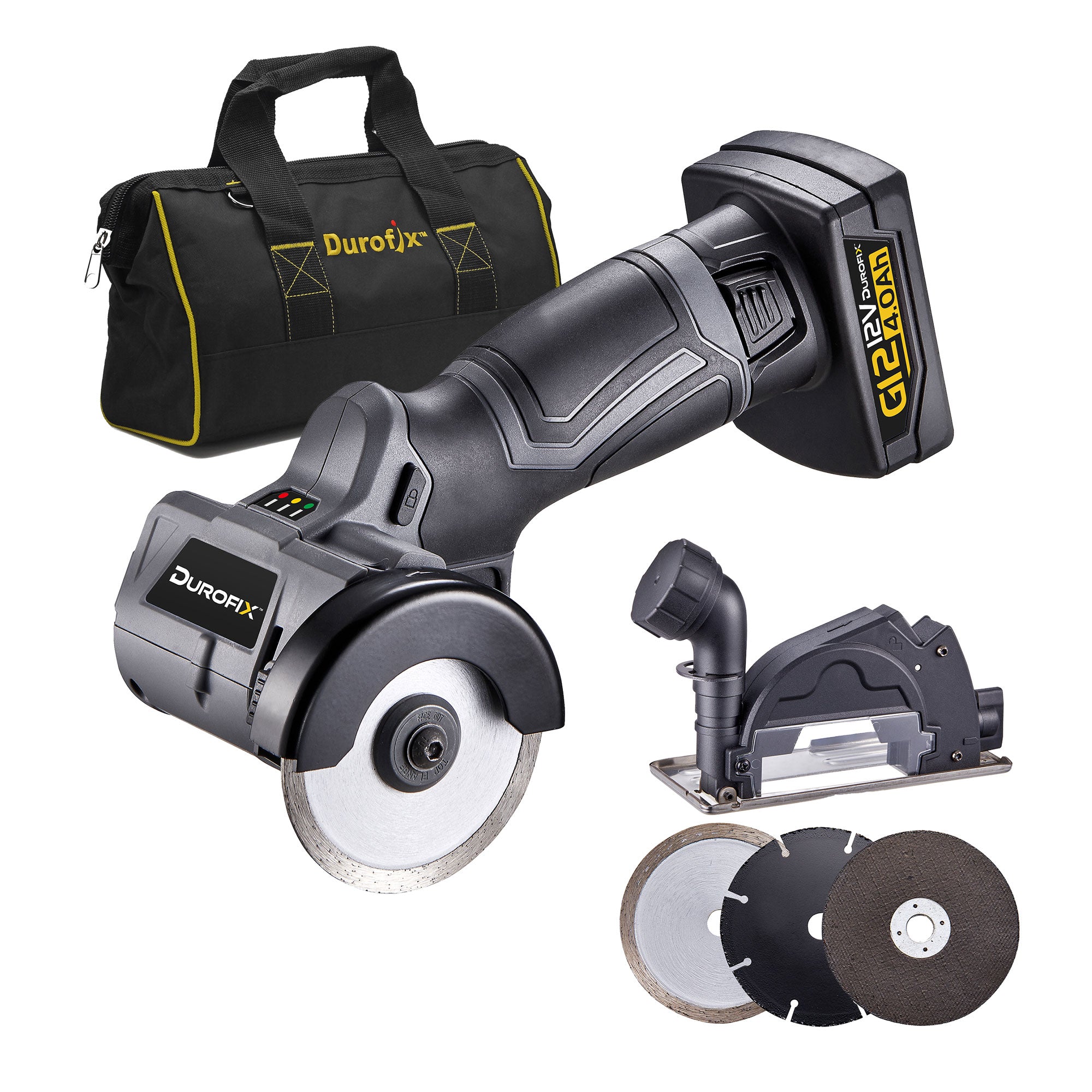 Durofix RC1222-PG G12 Cordless 3" Compact Cut-Off Tool Kit, 20,000 RPM
