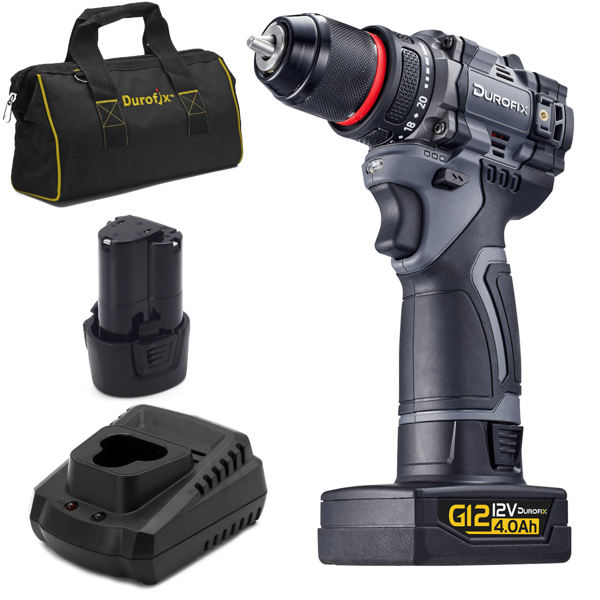 Durofix RK12136-P2G G12 Series 12V Cordless Li-ion 3/8" Hammer Drill D