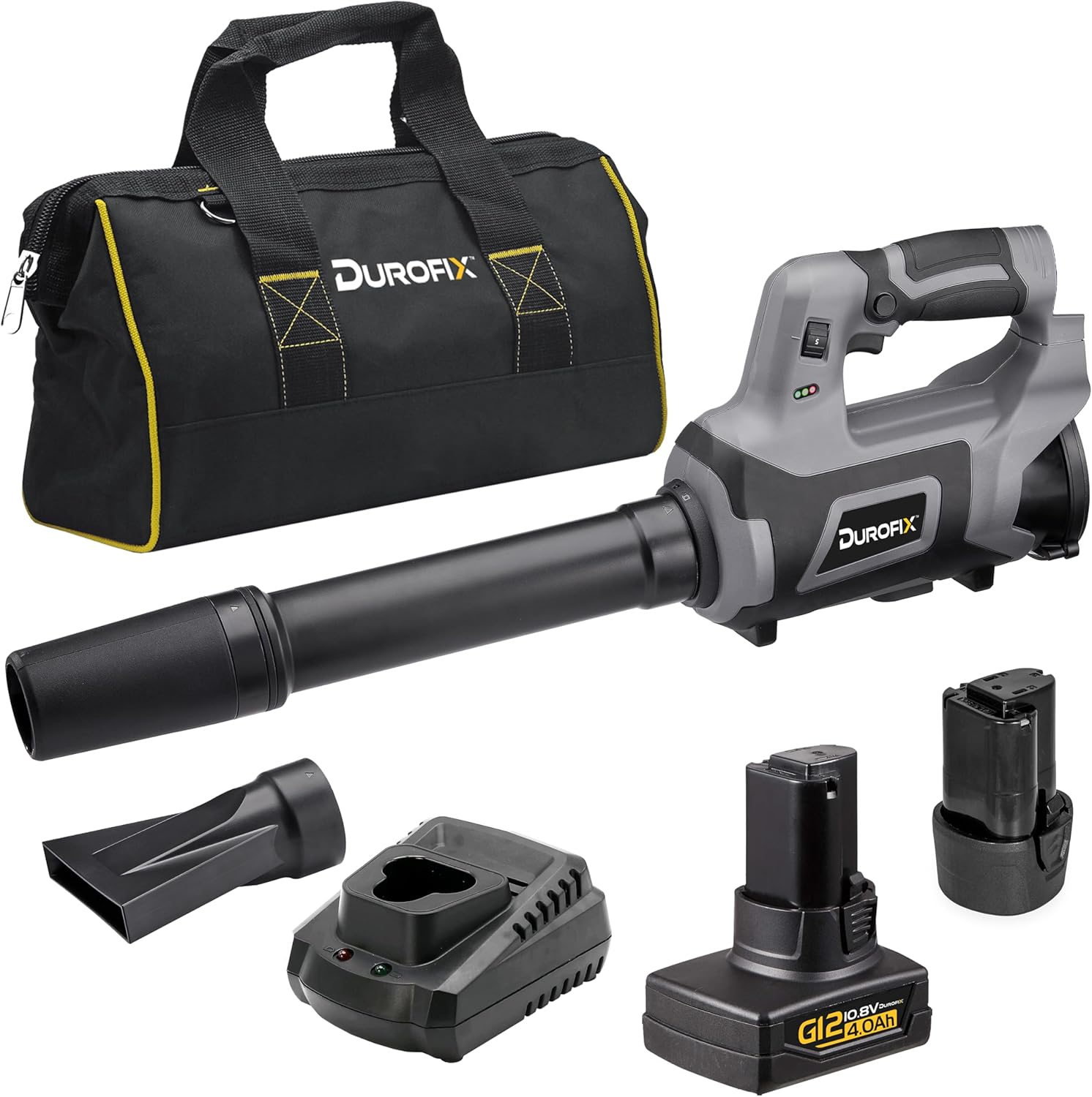 Durofix RZ1282-P2G G12 Series Brushless Cordless 8-Speed Compact Blowe