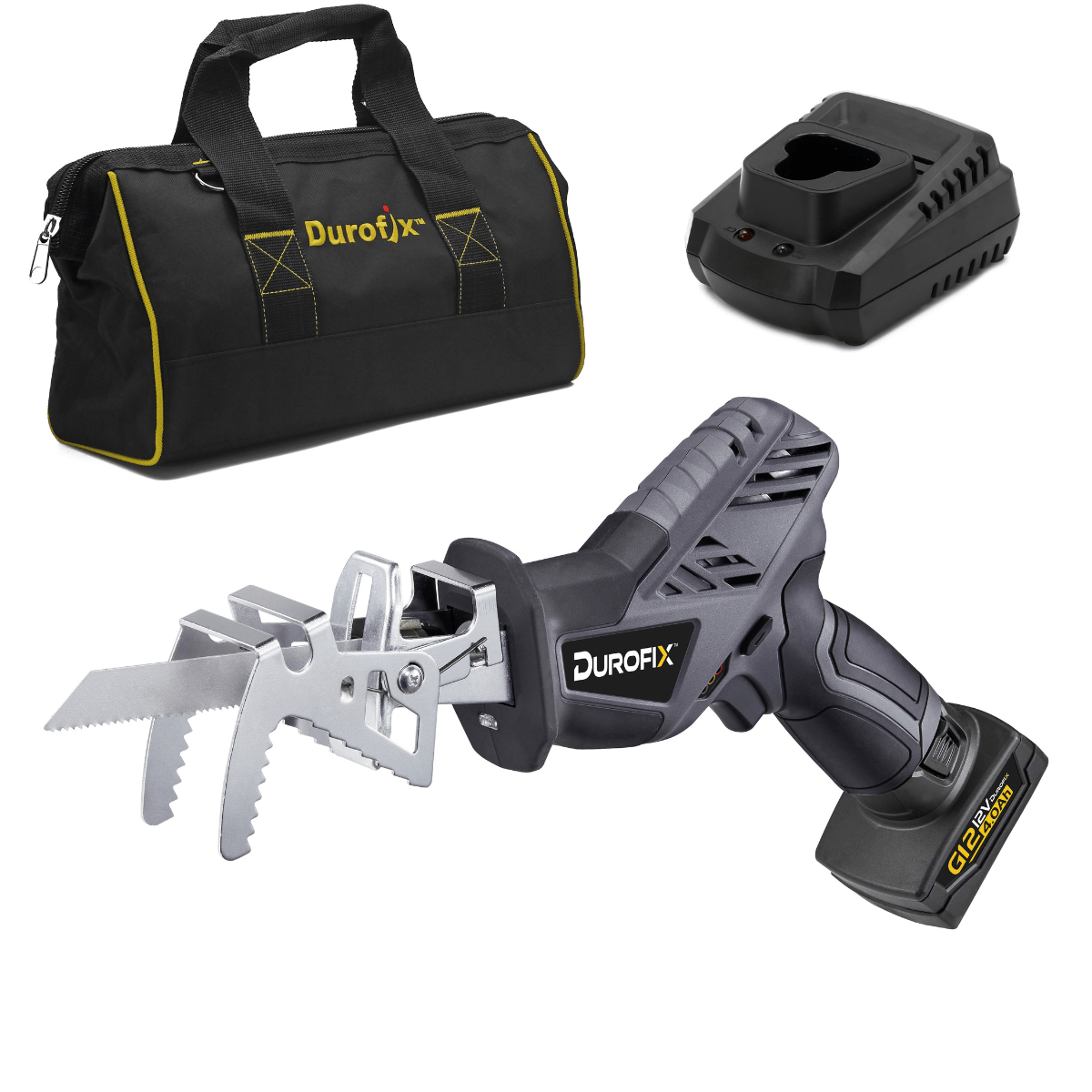 Durofix RJ1217-PG G12 Series Cordless Mini Reciprocating Saw Kit w/ 4.